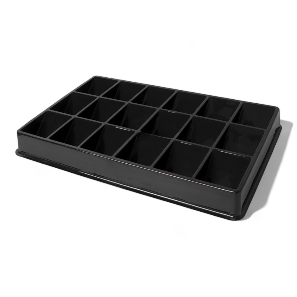 18 Slot Trading Card Sorting Tray/Dealer Storage Compartments/Black ...