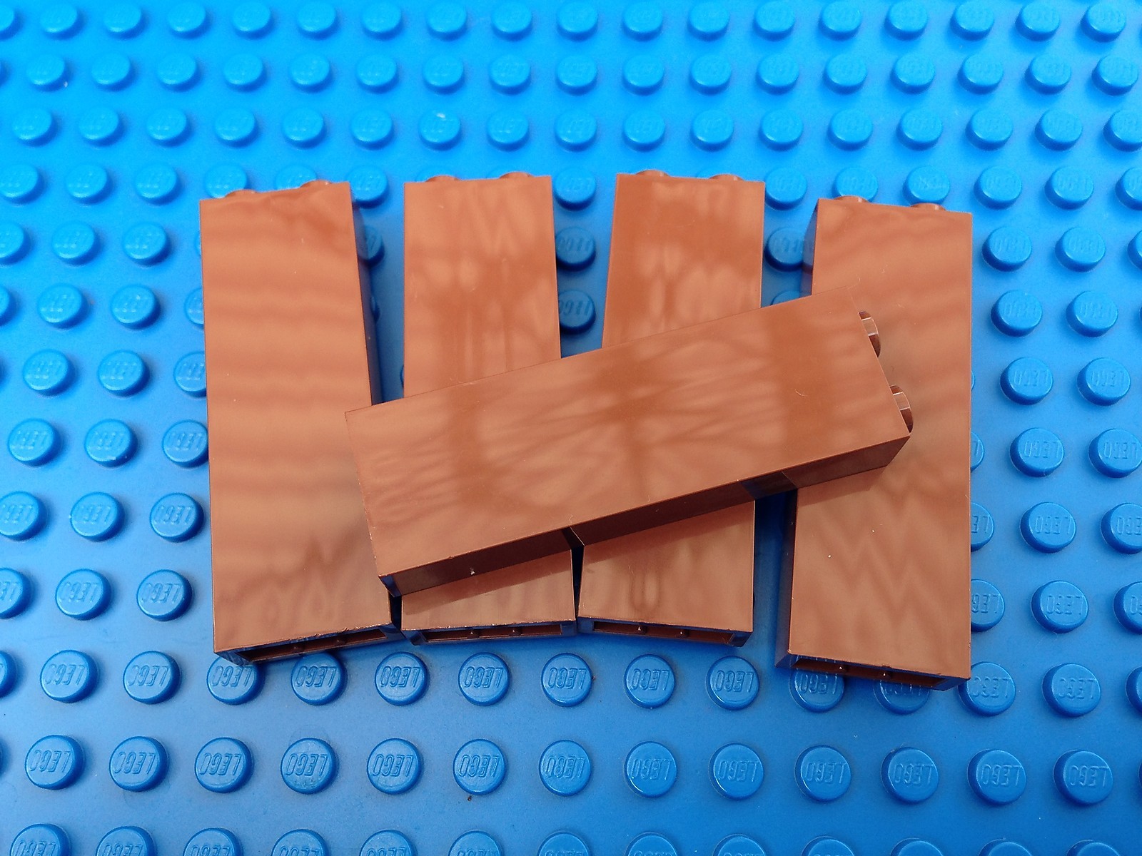 Lego 1x2x5 Brown Tall Bricks QTY 5 City Town Castle Kingdoms Columns ...