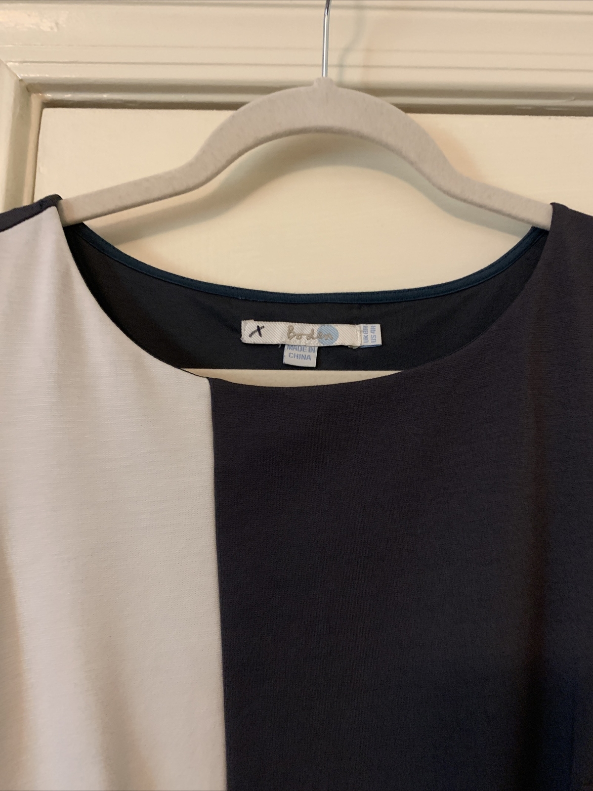 Boden Matilda Ponte Knit Fit & Flare Color block Dres… - Gem