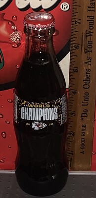 KANSAS CITY CHIEFS WORLD CHAMPIONS 2022 8OZ GLASS COCA COLA BOTTLE ...