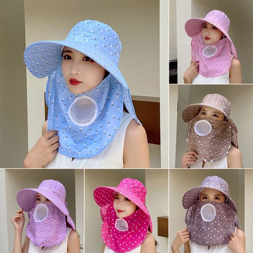 Face And Neck Sun Protection Wide Brim Summer Sunscreen Fishing Hunting ...