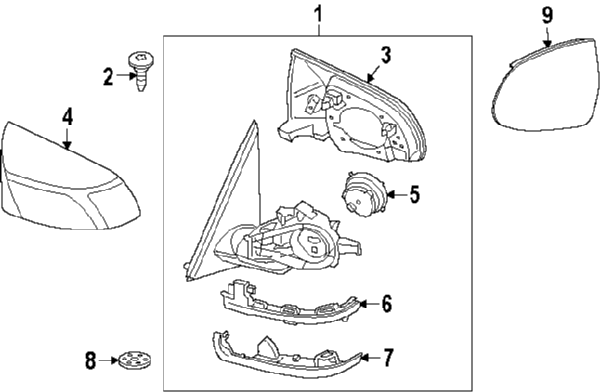 BMW 51167354634 GENUINE OEM MIRROR GLASS HEATED RIGHT | eBay