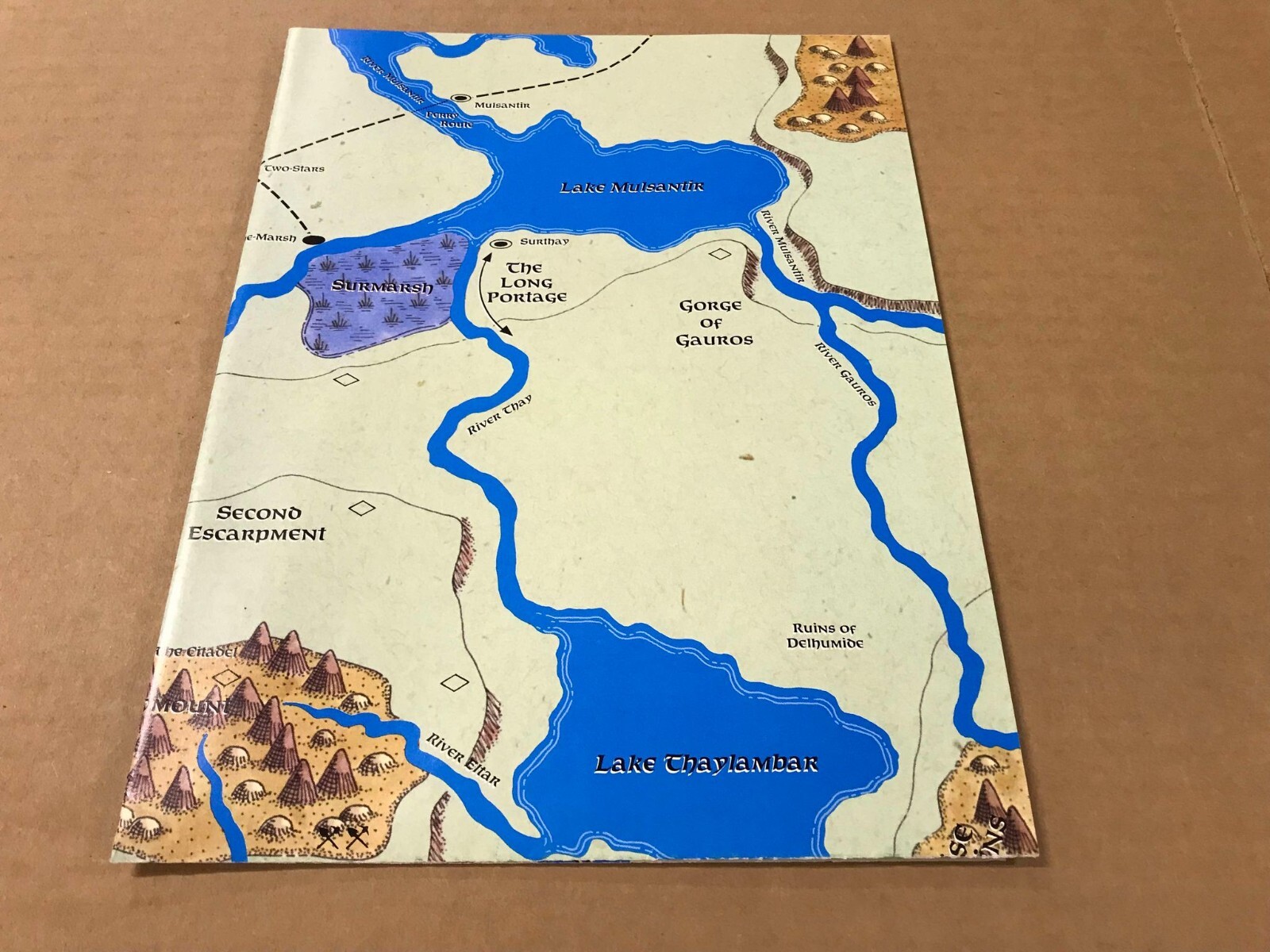Vintage 1995 Dungeons & Dragons Forgotten Realms Map Of Aglarond/Thesk ...