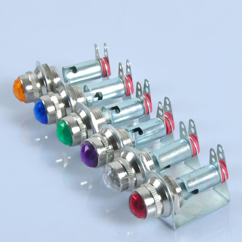 1pc Guitar Amp Red Jewel Lamp Indicator Amplifier for pilot Light Metal ...
