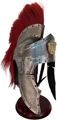 Medieval Knight Roman helmet Plume Crest Warrior helmet SCA LARP ...