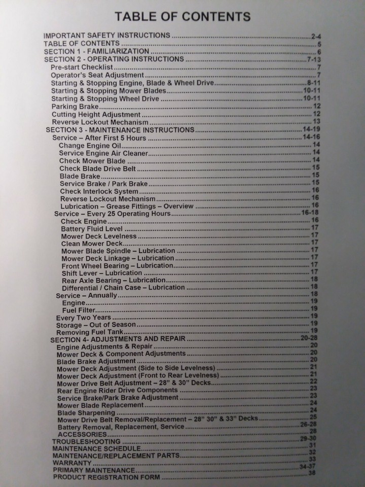 Snapper series 23 Rear Engine Riding Lawn Mower Tractor 281123BB Owners ...