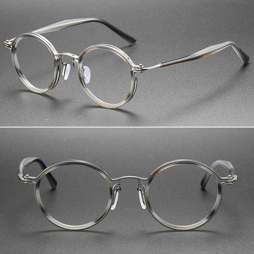 Vintage Round Eyeglasses Frame Men Women Metal Retro Light Spectacles ...