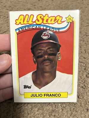 JULIO FRANCO 1989 TOPPS #398 AL 1988 ALL STAR VINTAGE MULTIPLE INK ...
