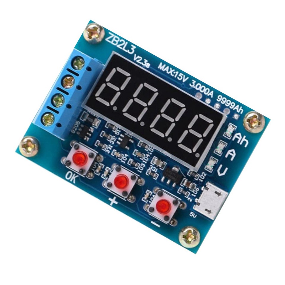 2X 1.2V-12V Battery Capacity Meter Discharge Tester Analyzer 18650 ...