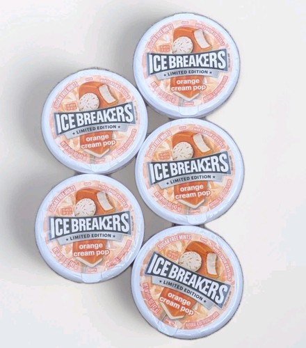 Five (5) Ice Breakers Orange Cream Pop Sugar Free Mints 1.5 oz Limited ...