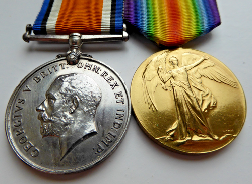 1914-1918 WW1 British War & Victory Medals Machine Gun Corps Somerset ...