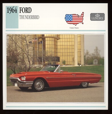1964 Ford Thunderbird Classic Cars Card | eBay