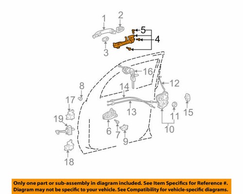 69202-28010 Toyota Frame sub-assy, front door outside handle, lh ...