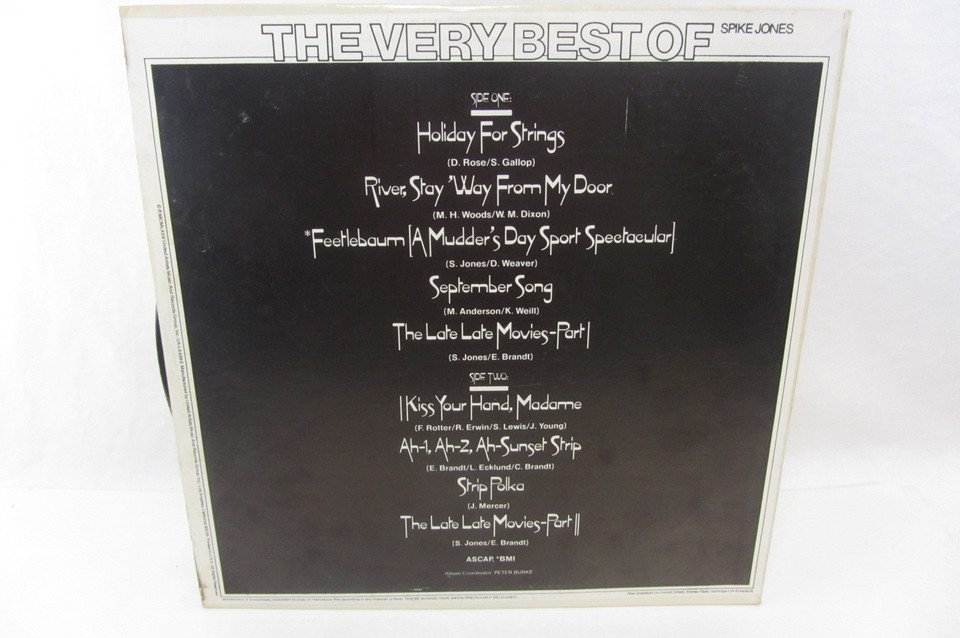LP Record - The Very Best of SPIKE JONES, UA-LA439-E, bandleader comedy ...