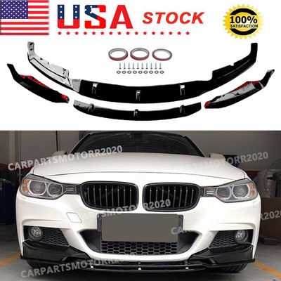 FOR BMW F30 F31 340I 335I 328I FRONT SPLITTER LIP SPOILER STAIN BLACK ...