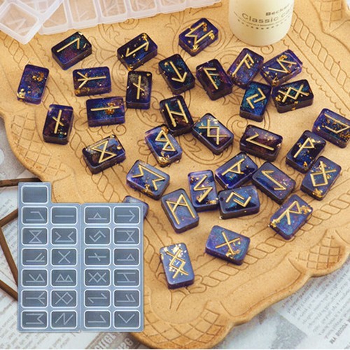 1 set Energy Rune Symbol Resin Mold Mirror Crystal Silicone Epoxy Mold ...