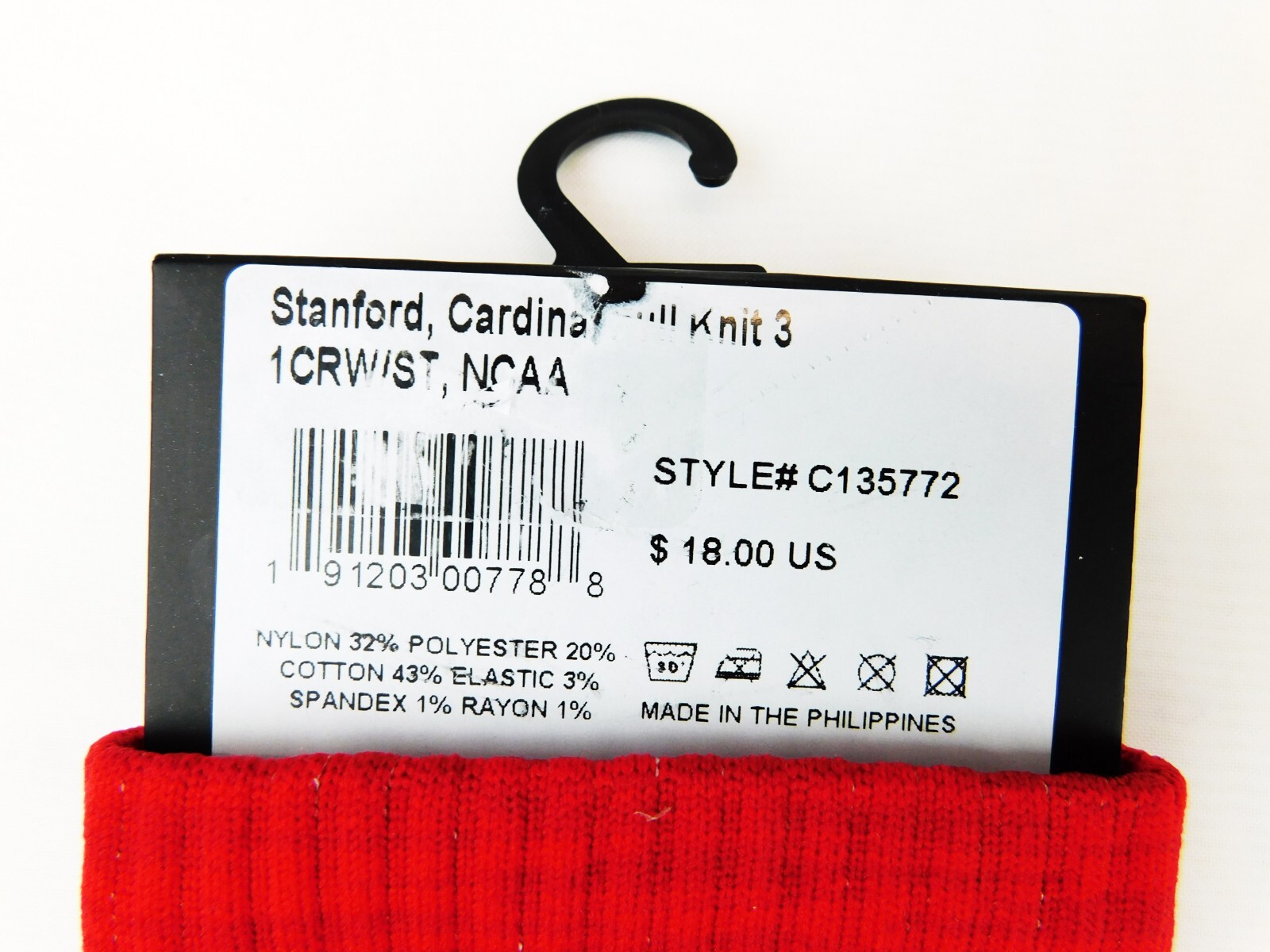 3-Pack Strideline Mens Stanford Cardinal Crew Socks Full Knit Multi ...