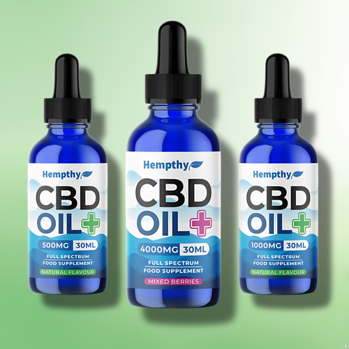 Full Spectrum CBD Oils by Hempthy 500mg - 4000mg - Natural/Mixed ...