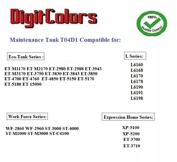 T04D1 Ink Maintenance Box T04D100 for ET-15000 ET-3750 ET-3710 WF-2860 ...
