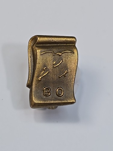 80 wpm Shorthand Steno Stenographer Recognition Award Lapel Pin Bronze ...