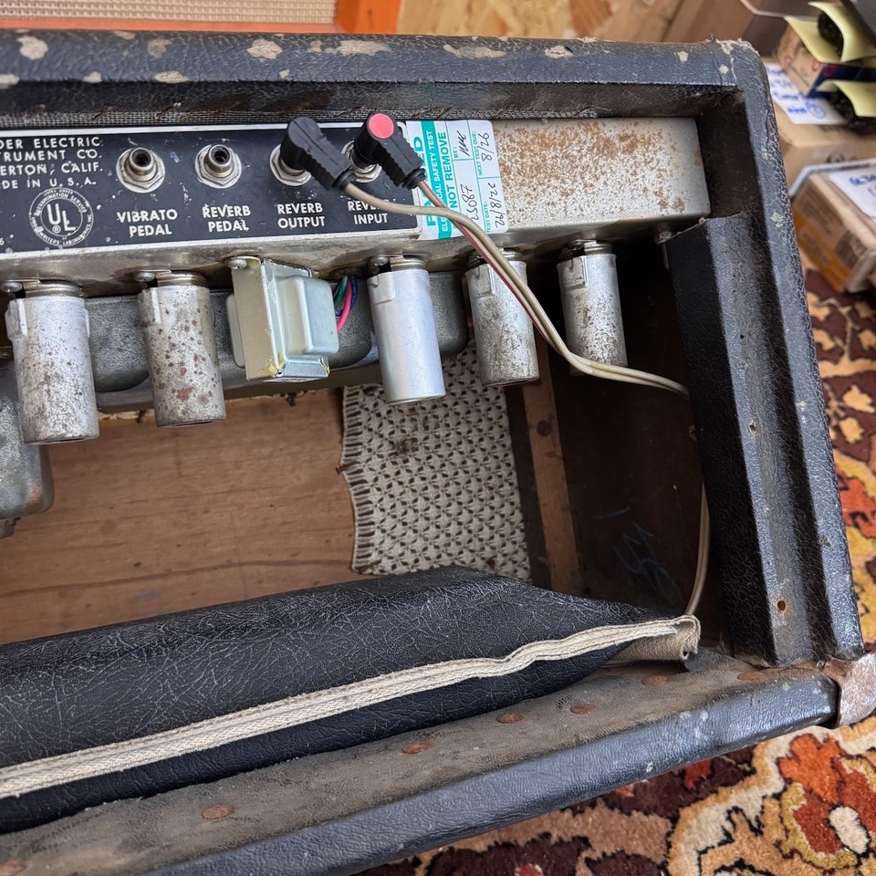 Vintage 1964 Fender Super Reverb Amp USA Blackface Valve Amplifier Head ...