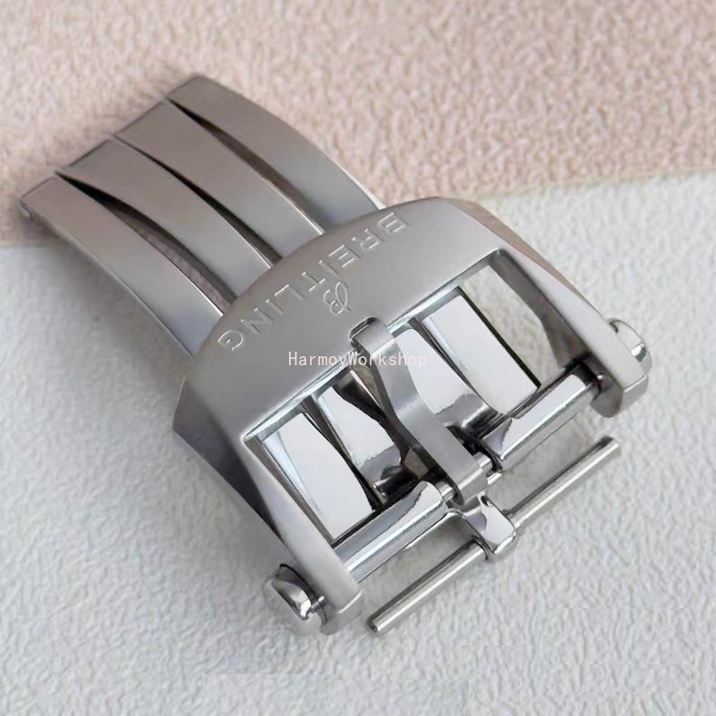 Breitling Brushed Silver Deployant Deployment Folding Buckle Clasp 20mm ...