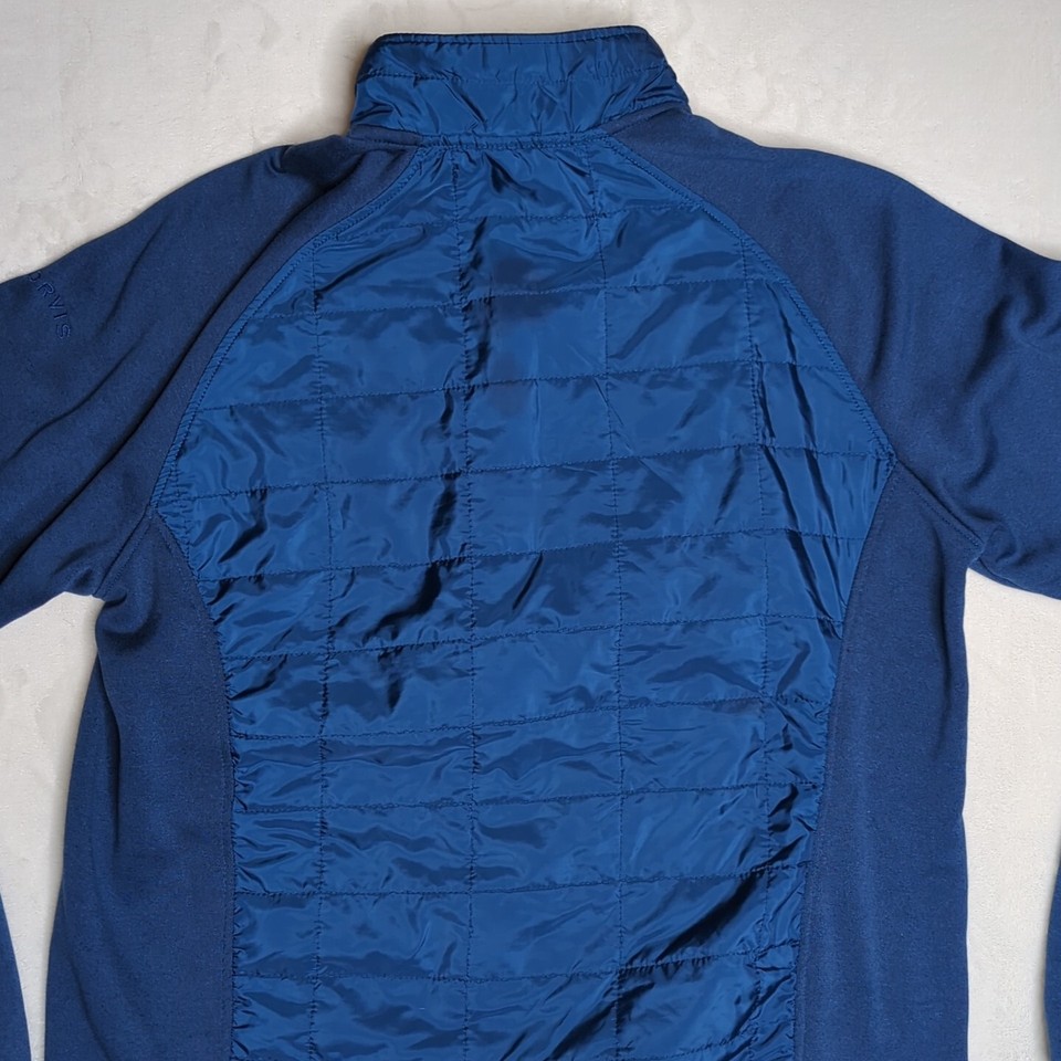 Orvis Jacket Women's M Blue Quilted Fleece Full Zip Pockets Hiking ...