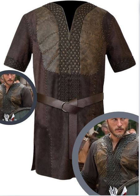Men's Viking Leather Vest – Ragnar Lothbrok Cosplay Jacket, Travis ...
