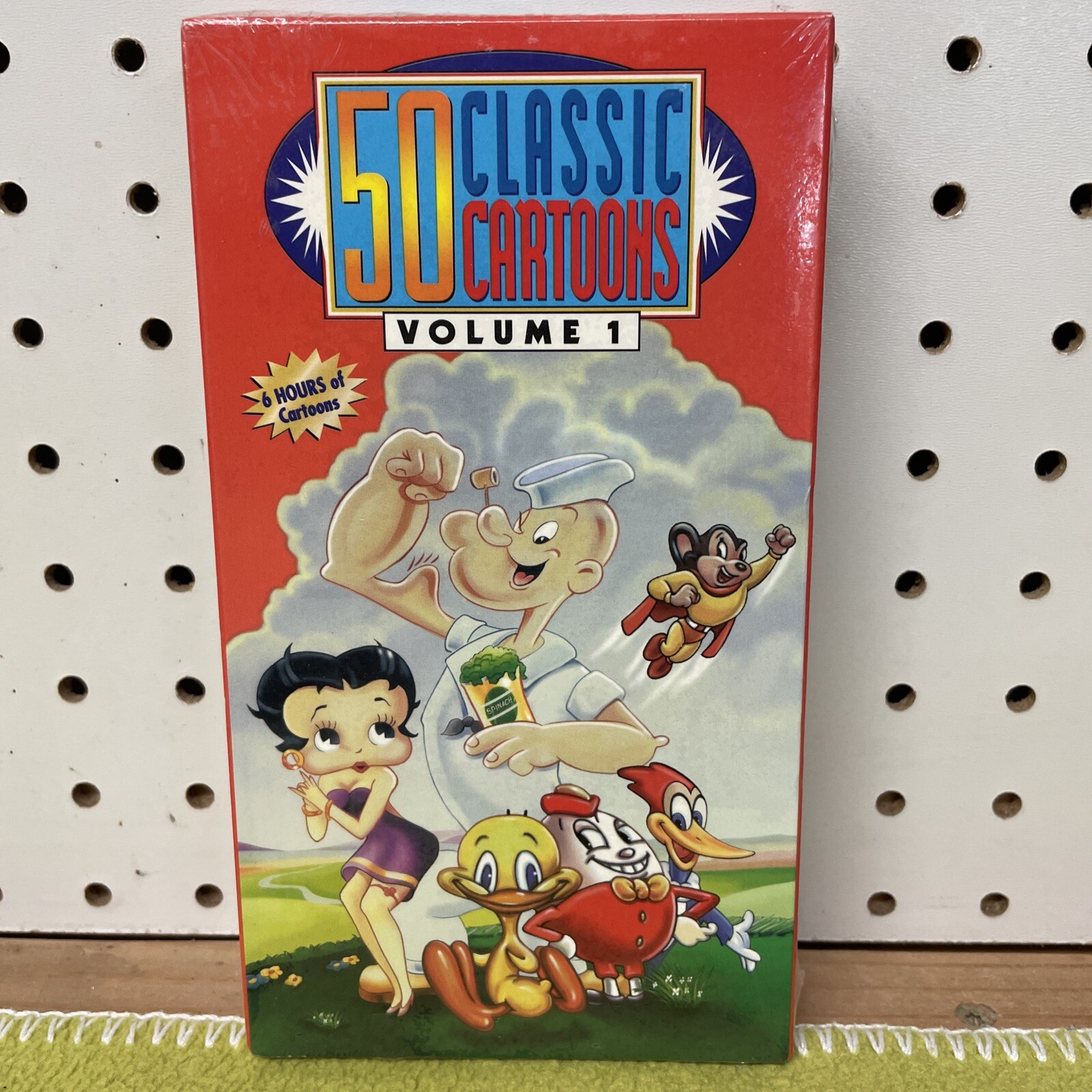Vtg NOS 1997 Sealed 50 CLASSIC Color Cartoons 6 Hours VHS Tape Volume 1 ...