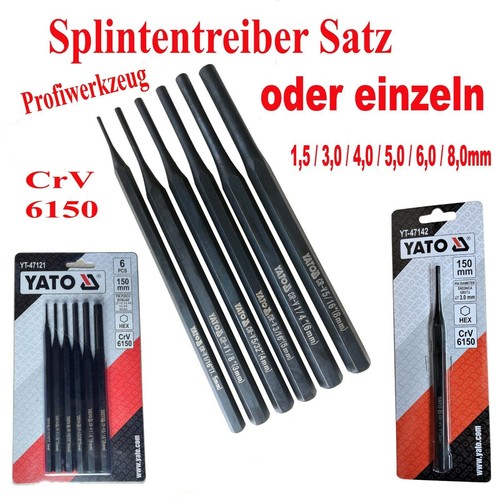 6er Satz Splintentreiber Set Durchschläger Splint Treiber Werkzeug ...