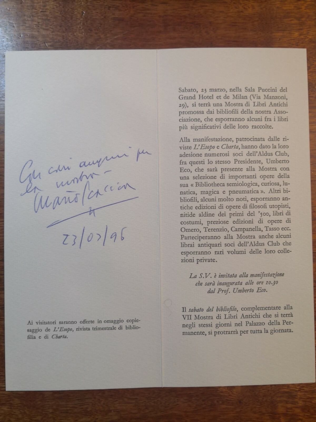 MARIO SCACCIA AUTOGRAFO ORIGINALE ARTISTA TEATRO AUTOGRAPH HAND SIGNED ...