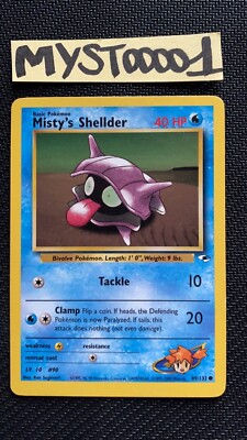 Carte Pokémon Misty’s Shellder 89/132 GYM Heroes Wizard Anglais ...