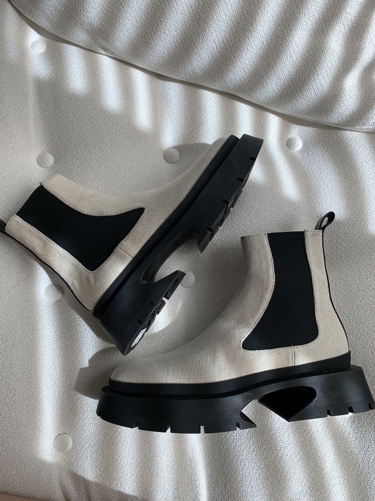 BN Jil Sander Canvas Chelsea Boots size 38 sand beige | eBay