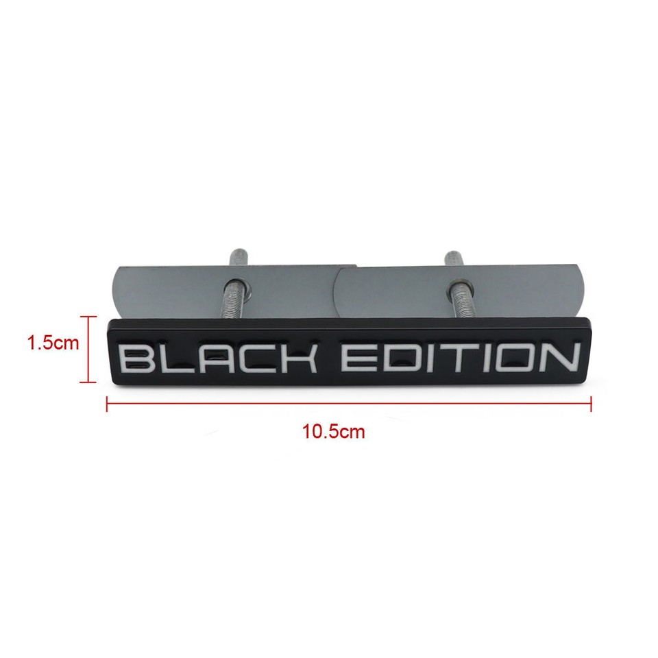 Black EDITION Logo Car Front Grille Badge Emblem 3D Metal Accessories ...