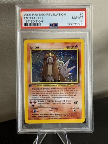 Pokémon TCG Neo Revelation 1st Edition “DOUBLE HOLO ERROR” Entei 6/64 ...