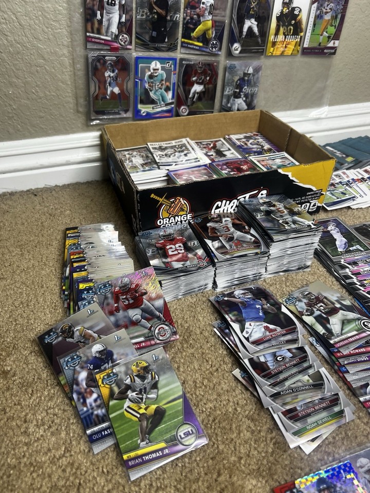 HUGE NFL Trading Card Lot | 1,200+ Cards | Rookies, Parallels, Numbered ...