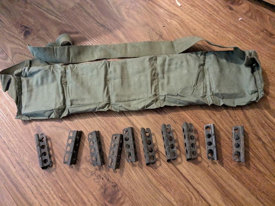 British Lee Enfield rifle 303 Mk3 Ammo Clips (10 pcs) and bandolier | eBay