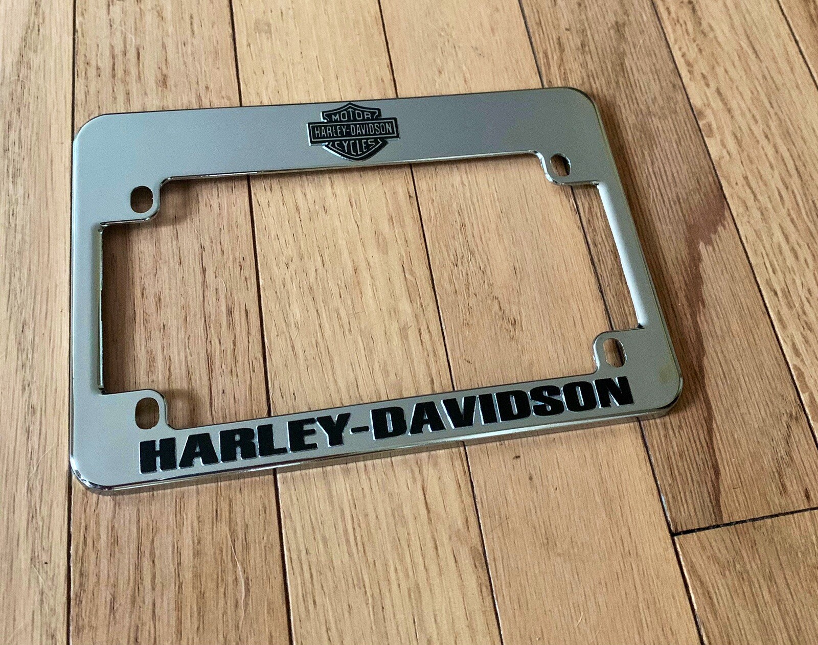 Harley Davidson Chrome Motorcycle License Plate Frame