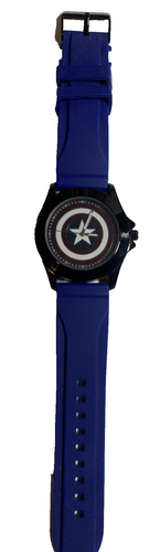Marvel Captain America Shield Logo Wrist Watch + Rubber Strap | eBay