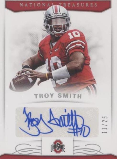 2018 Panini National Treasures Collegiate - Signatures Troy Smith #75 ...