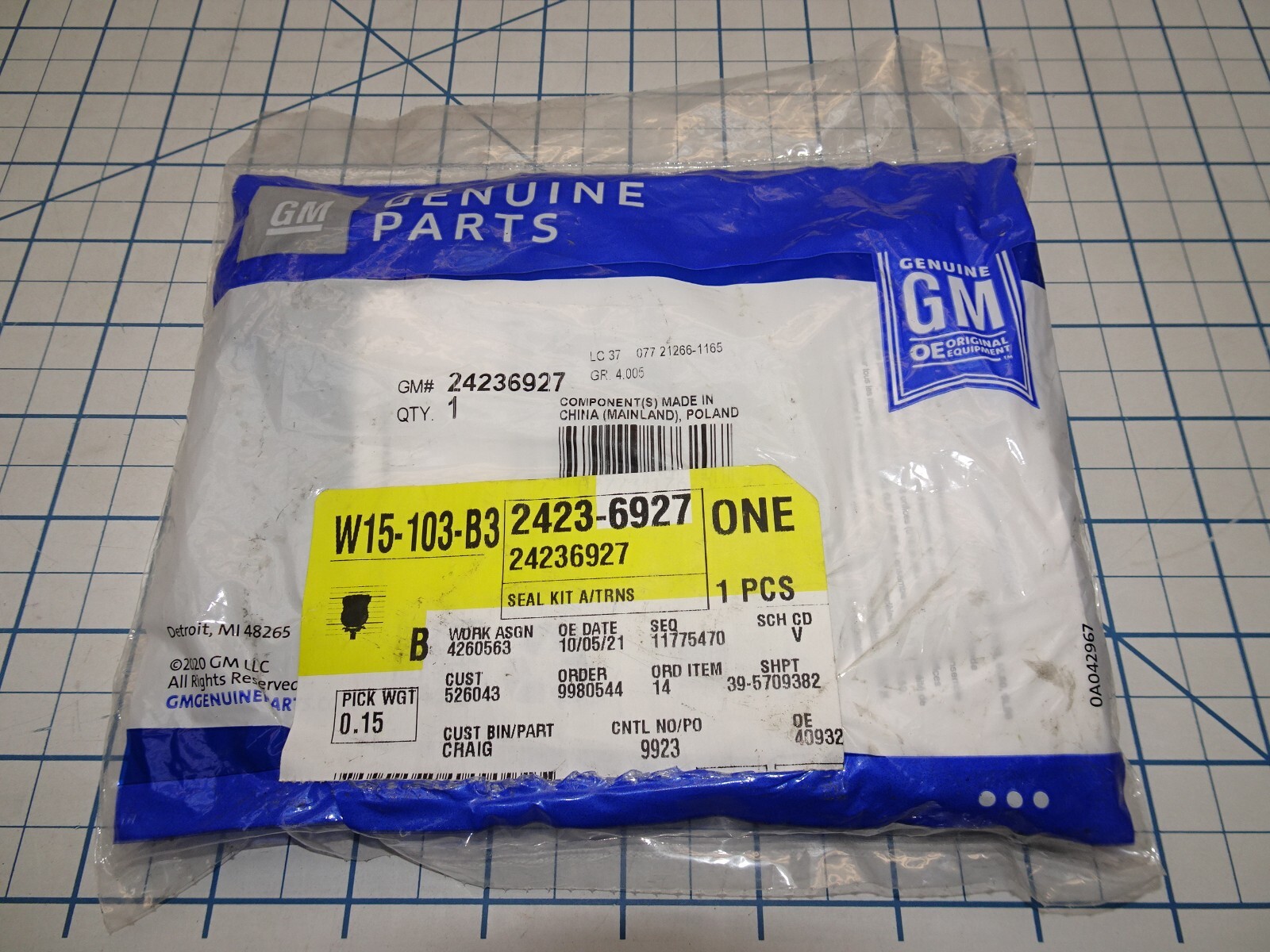GM 24236927 Transmission Seal Kit Factory Sealed OEM General Motors | eBay