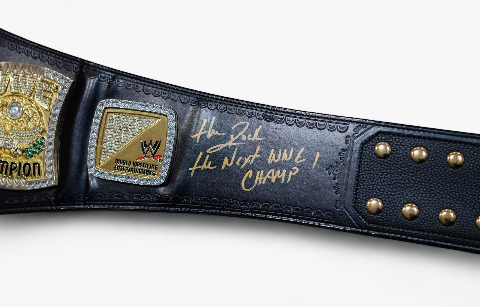 The Rock Dwayne Johnson Signed & WWE Belt Genuine Siganture AFTAL COA ...