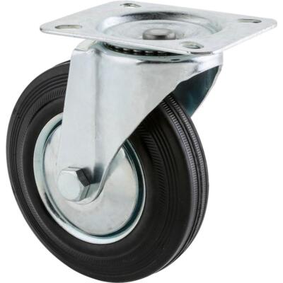 Steelex D2539 5" Black Rubber Swivel Caster | eBay