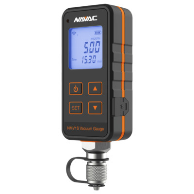 Navac NMV1S Micron Vacuum Gauge, 0-25000 Microns, 500 Psi, Digital ...