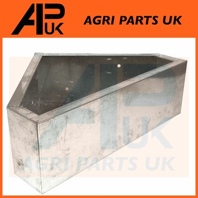 Galvanised Metal Triangular Corner Feed Feeding Bin Trough Tub Storage ...