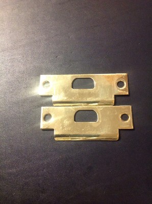 Commercial Door Latch Strike Plate for Metal DoorJamb -2 plates GOLD ...