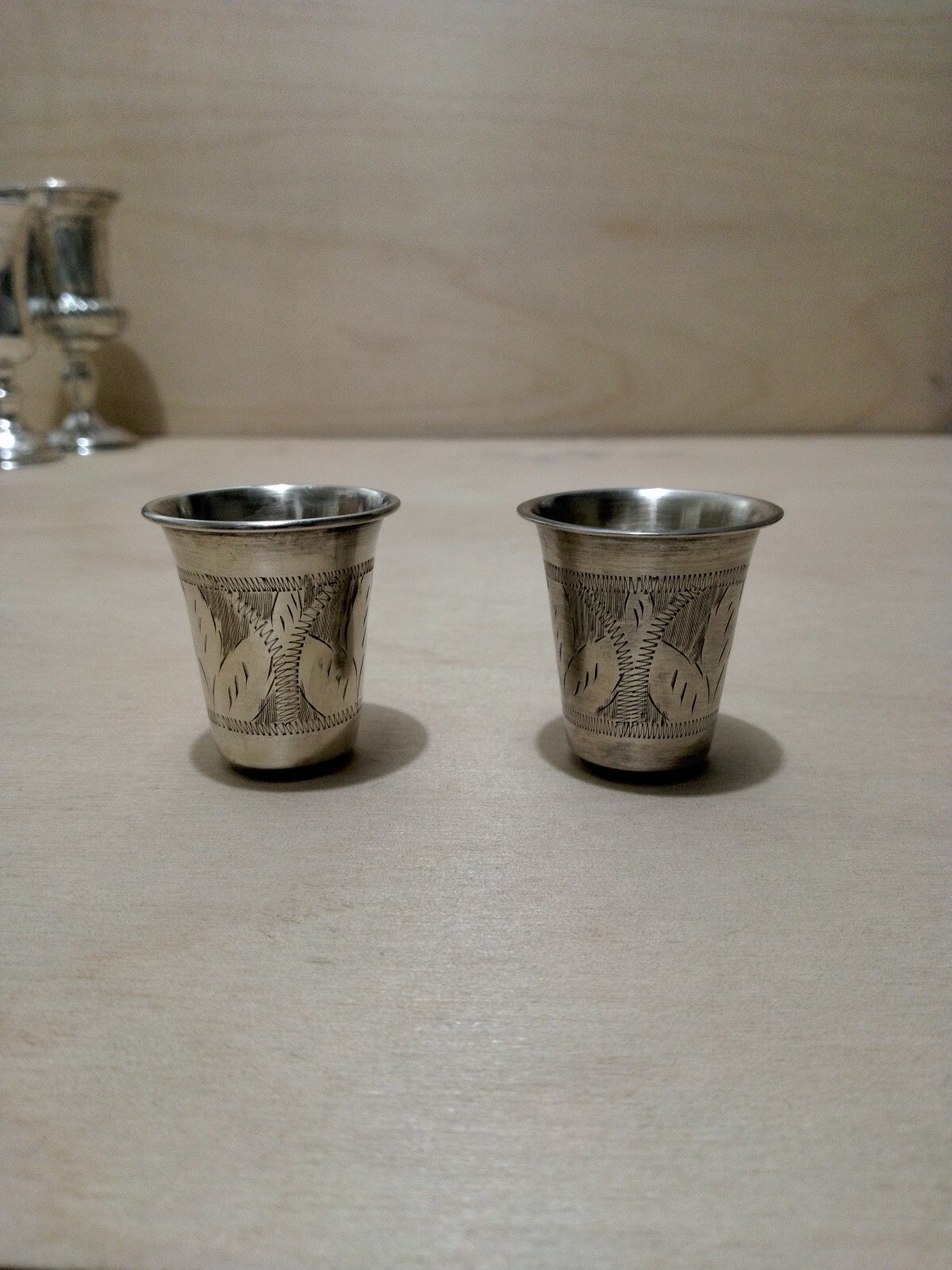 Rare Set of 2 Silver Shot Cups, By John Rose Co. | eBay