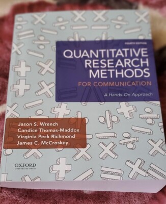 Quantitative Research Methods for Communication: A Hands-On Approach 9780190861063| eBay