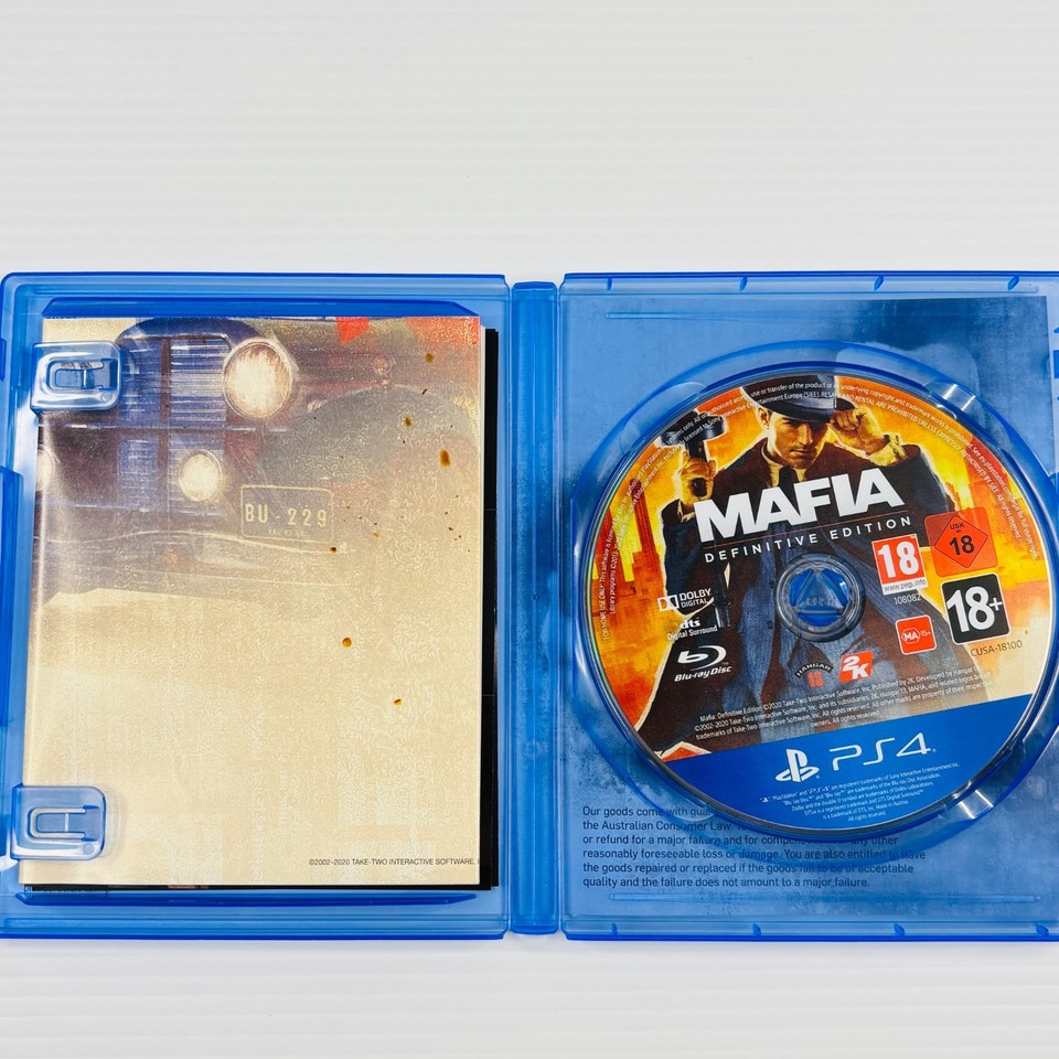 Mafia Definitive Edition PS4 PlayStation 4 With Poster Tracked Postage ...