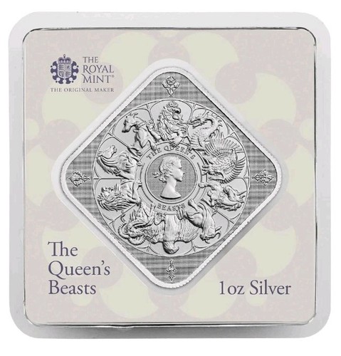 1oz Silver bar Royal Mint Queen Beast Completer In Sealed Blister Pack ...